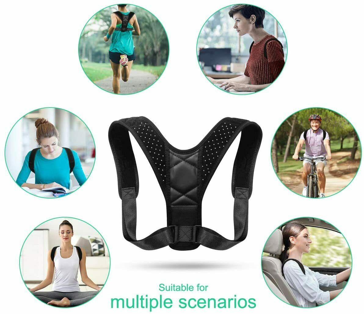 Back Posture Corrector For Men & Women Adjustable Pain Relief Back & S ...